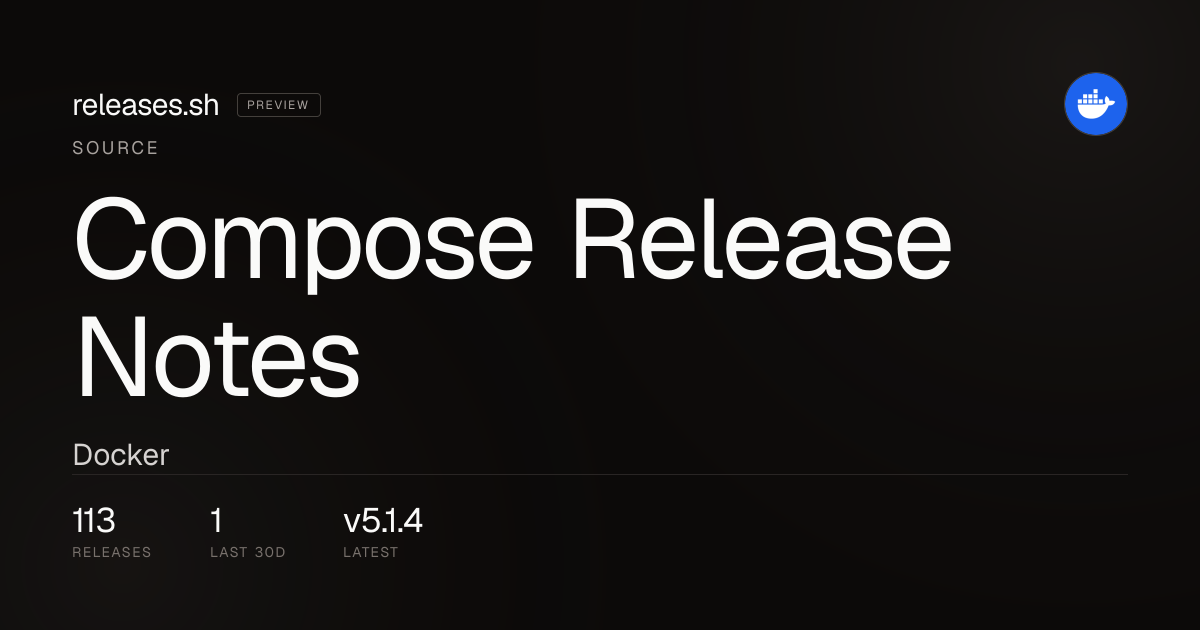 Compose Release Notes — Docker — releases.sh